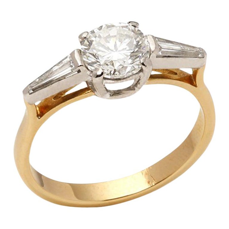 Theo Fennell 18 Karat Yellow Gold and Platinum Round Brilliant Cut ...