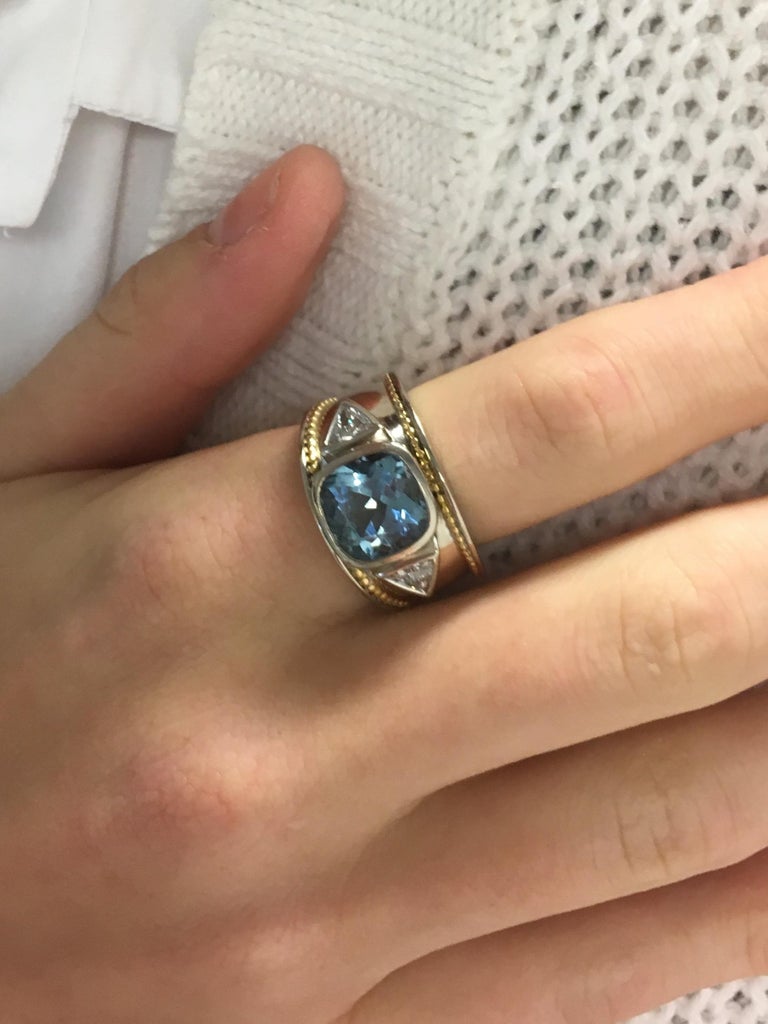 Theo Fennell Aquamarine Diamond Etruscan Style Ring at 1stDibs | theo ...