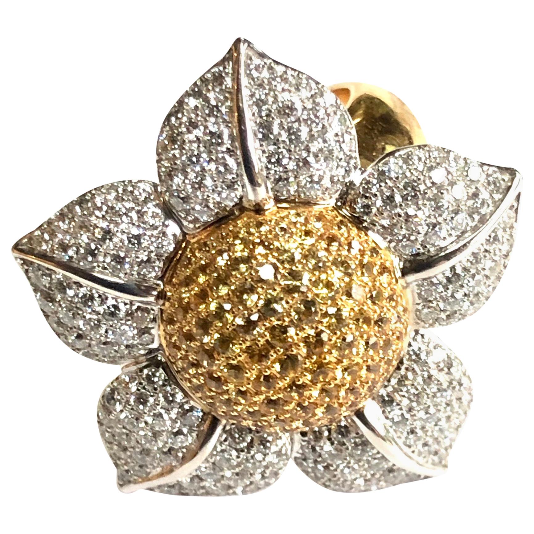 Theo Fennell Diamond and Yellow Sapphire 18 Carat Gold Ring at 1stDibs ...