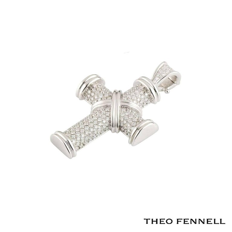 Theo Fennell Diamond Crosses Pendant 1.28 Carat at 1stDibs