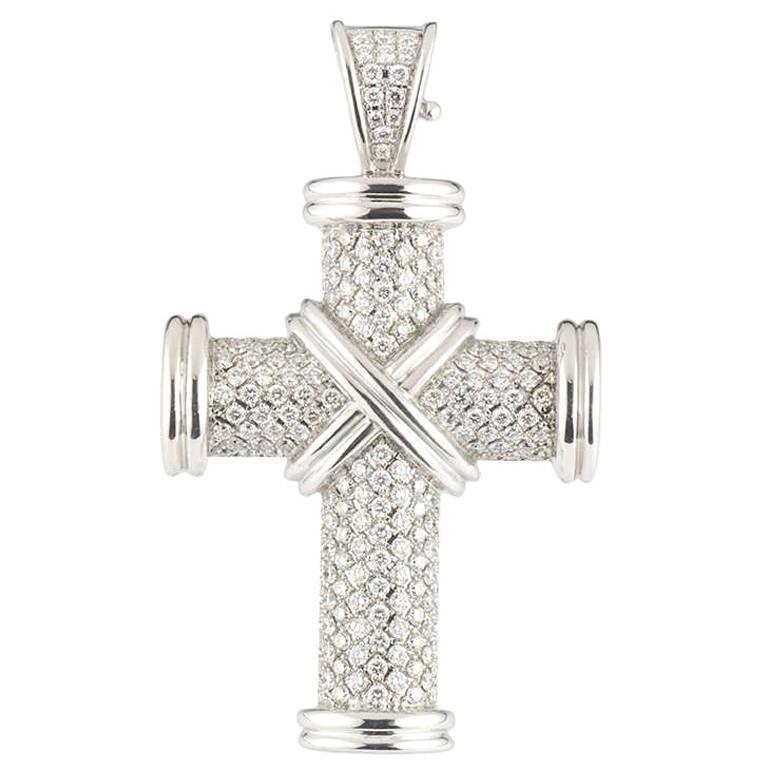 Theo Fennell Diamond Crosses Pendant 1.28 Carat at 1stDibs
