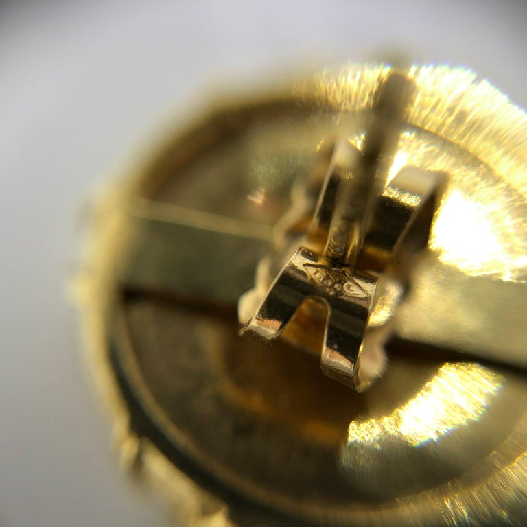 Theo Fennell Gold Millenium Monogram Disc Earrings 200 For Sale at 1stDibs