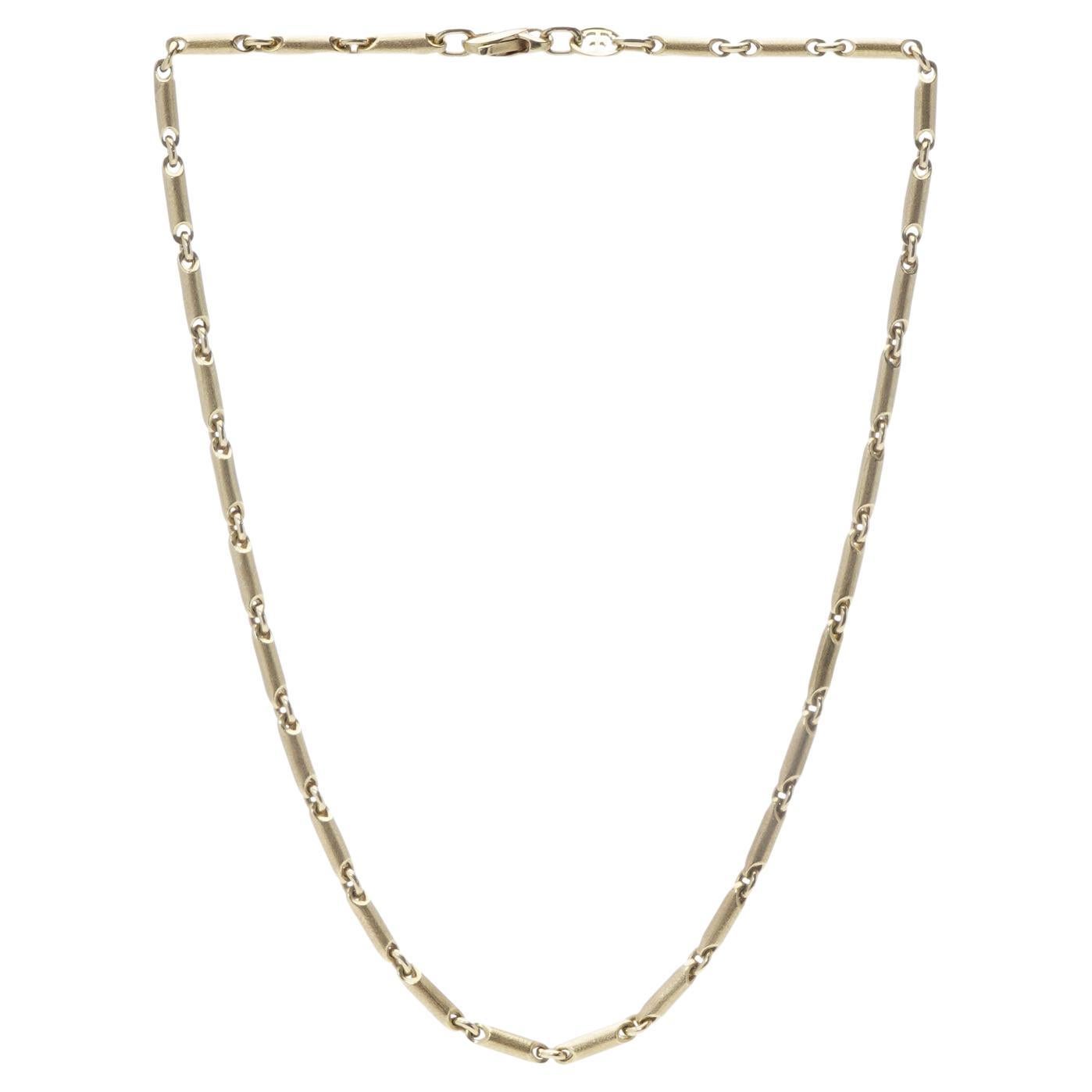 Theo Fennell vintage yellow gold modern geometric style link necklace ...