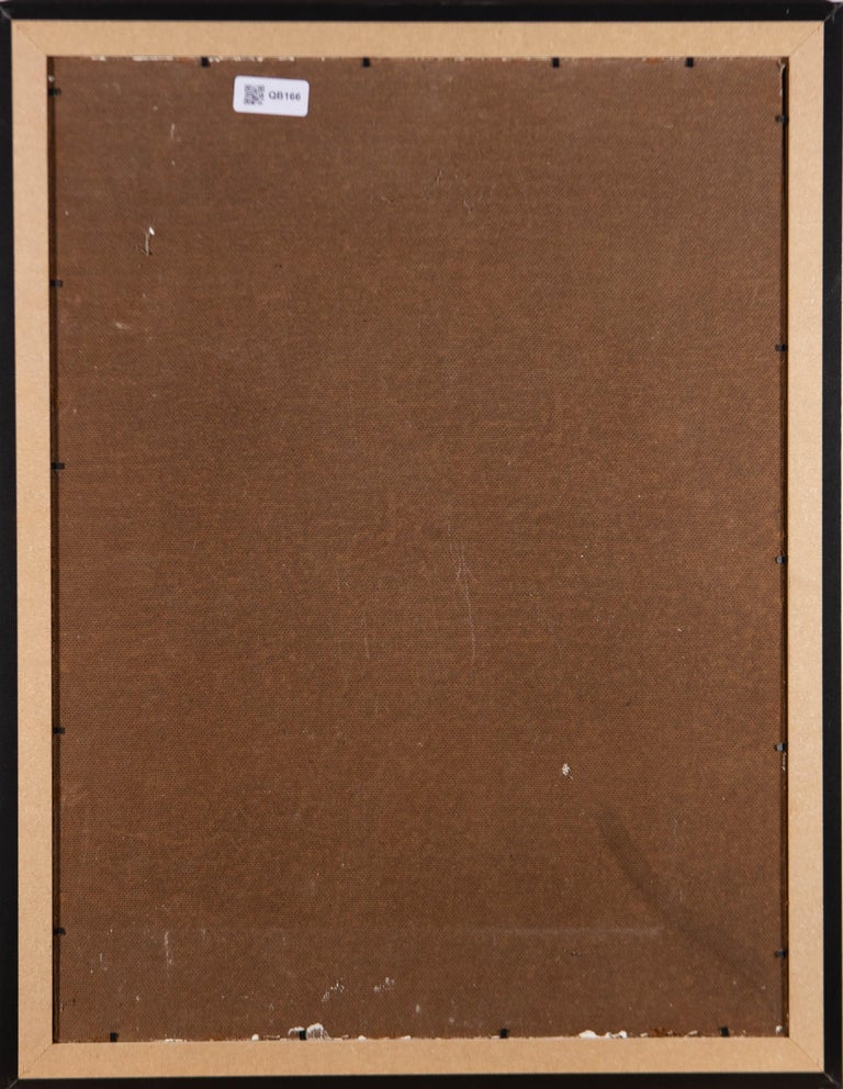 Theo - Theo - 20th Century Oil, Coastal Town View with Docked Boats For ...