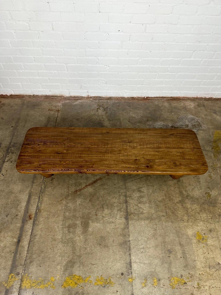 “Theo” Primitive Coffee Table by Penny Six- Light Stain at 1stDibs