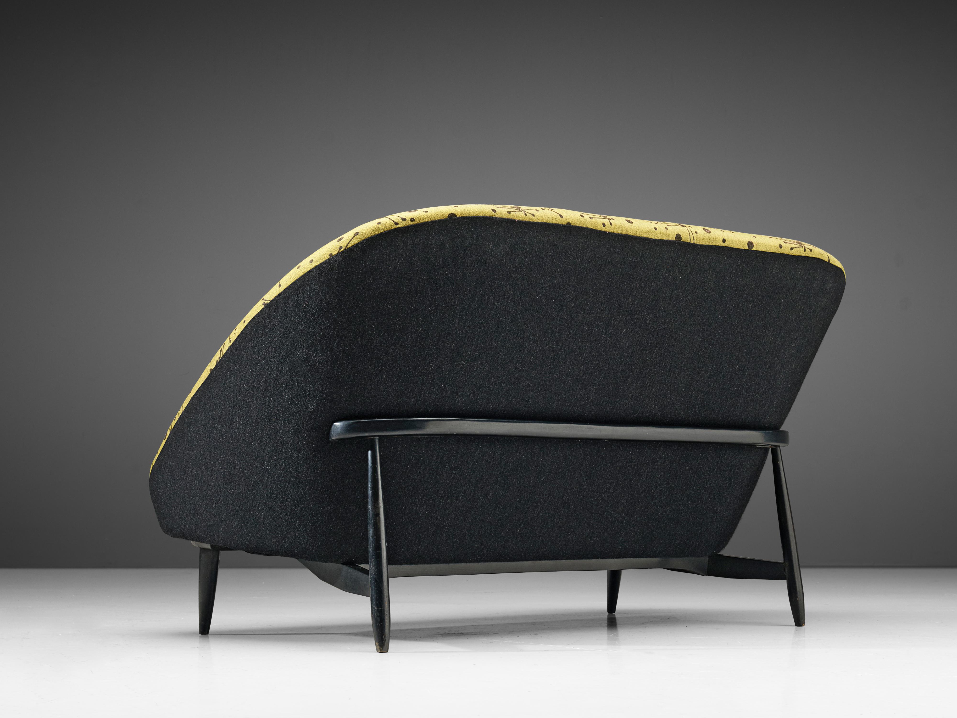 Theo Ruth for Artifort Sofa in Yellow and Black Upholstery For Sale at ...