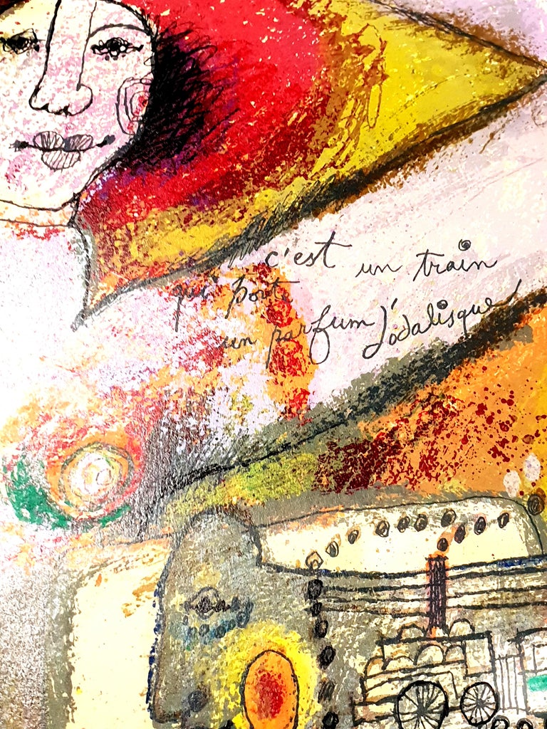 Théo Tobiasse - Théo Tobiasse - A train - Original Lithograph For Sale ...