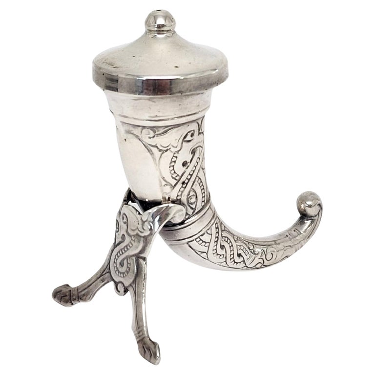 Theodor Olsens Norway Sterling Silver Viking Horn Pepper Shaker For ...