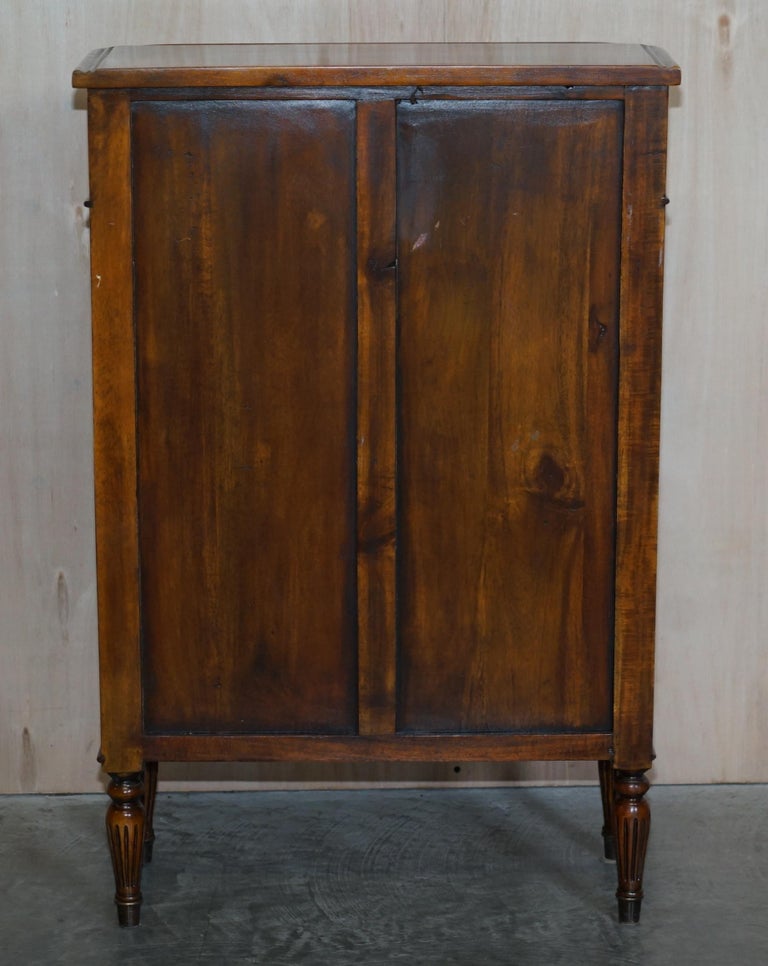 Theodore Alexander Dwarf Open Bookcase with Brown Leather Side Panels ...
