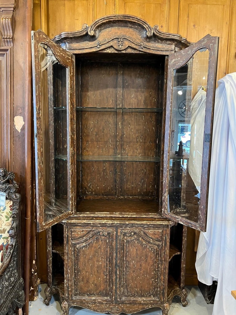 Theodore Alexander Four Door Display Cabinet with Glass Doors and ...