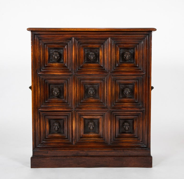 Theodore Alexander Humorous Chest of Nine Drawers with Bronze Monkey ...