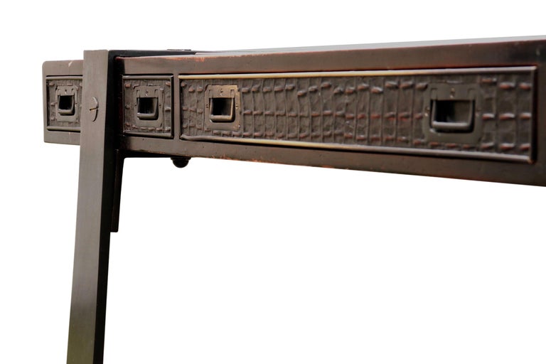 Theodore Alexander Leather Partners Desk For Sale at 1stDibs
