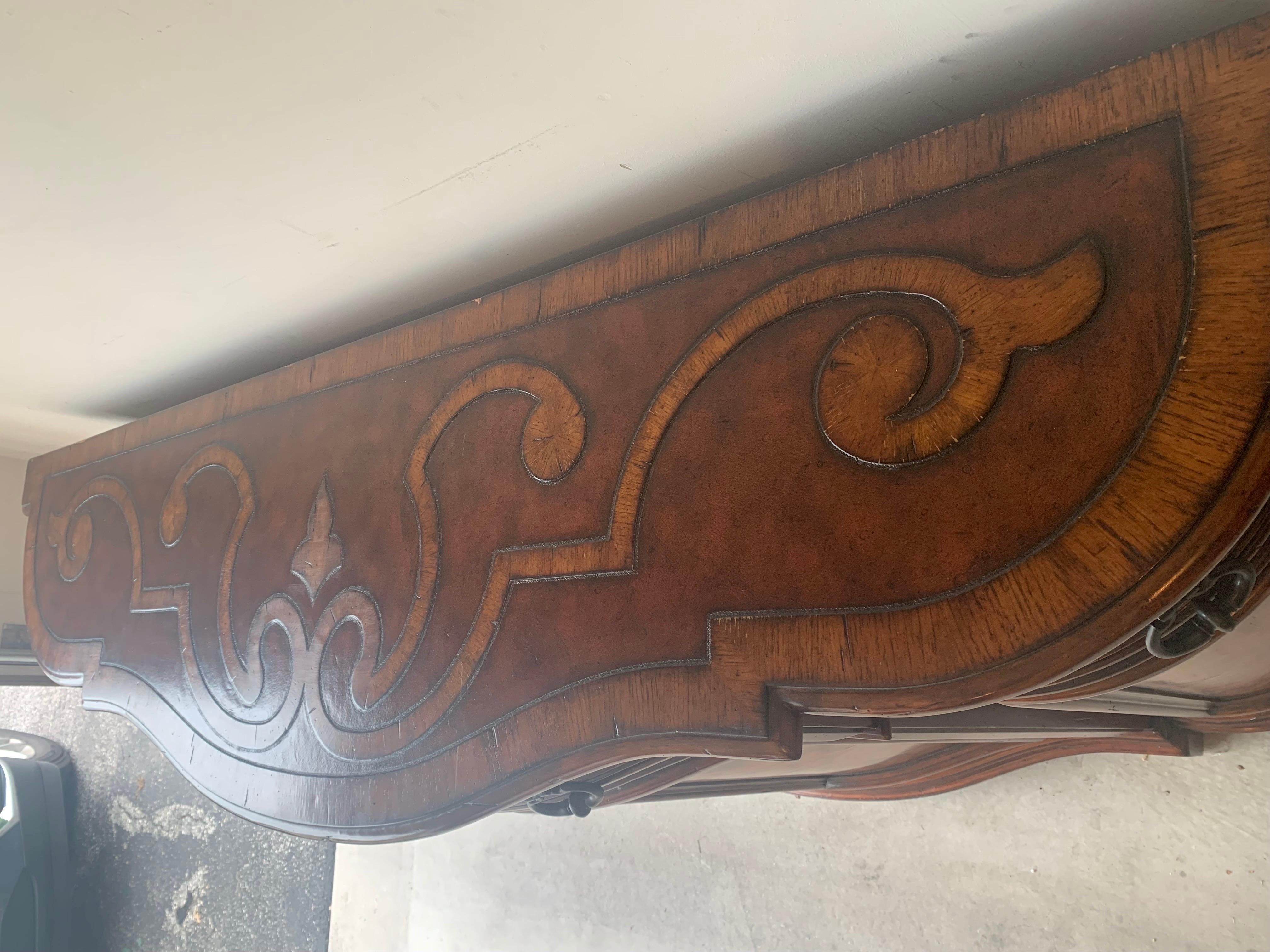 Theodore Alexander Leather Top Buffet at 1stDibs