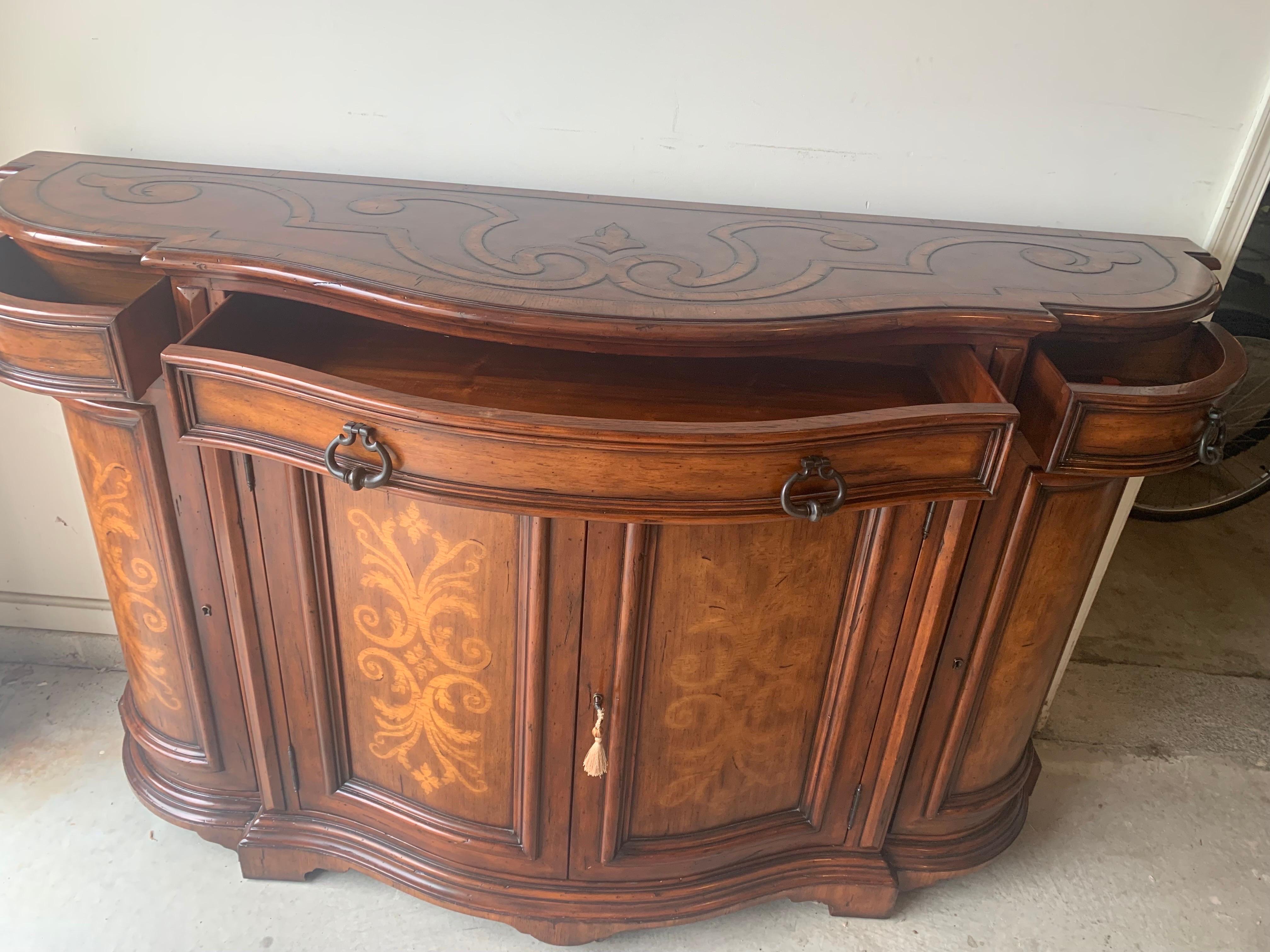 Theodore Alexander Leather Top Buffet at 1stDibs