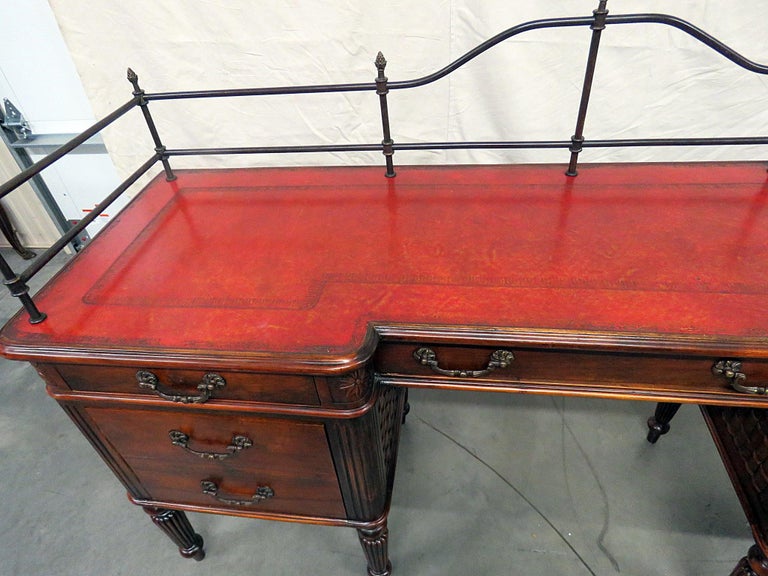 Theodore Alexander English Regency Leather Top Writing Desk with Brass ...