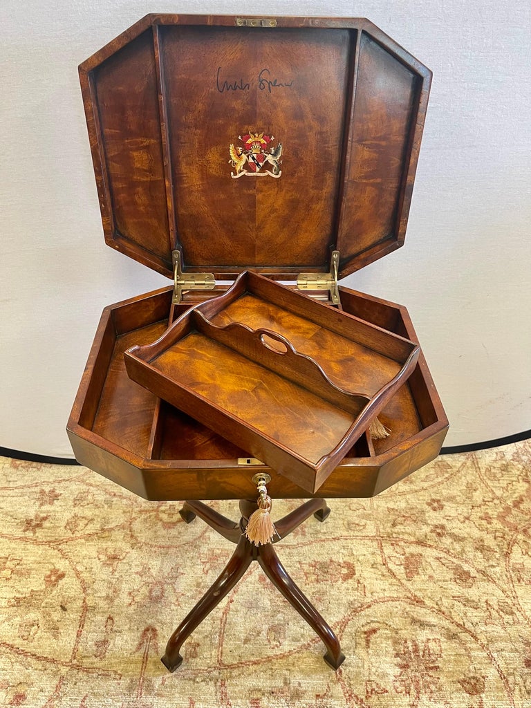 Theodore Alexander Signed Althorp Parquetry Work Box Writing Desk Table ...