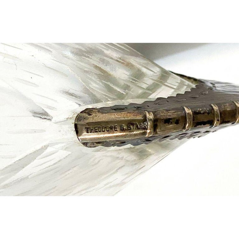 Theodore B. Starr Sterling Silver Mounted Cut Glass Figural Canoe ...