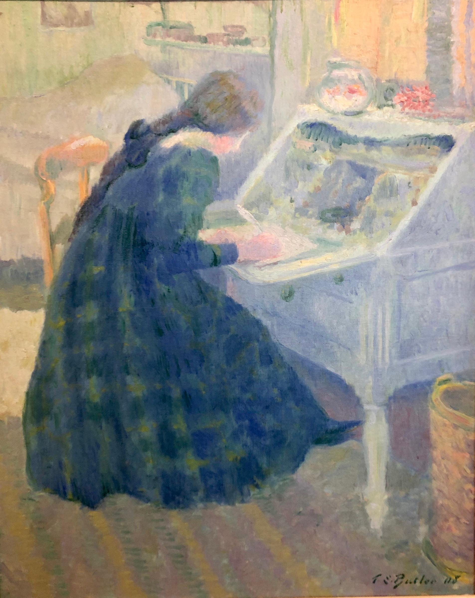 Theodore Earl Butler - Blue Tree in Winter, Butler’s garden, Giverny ...