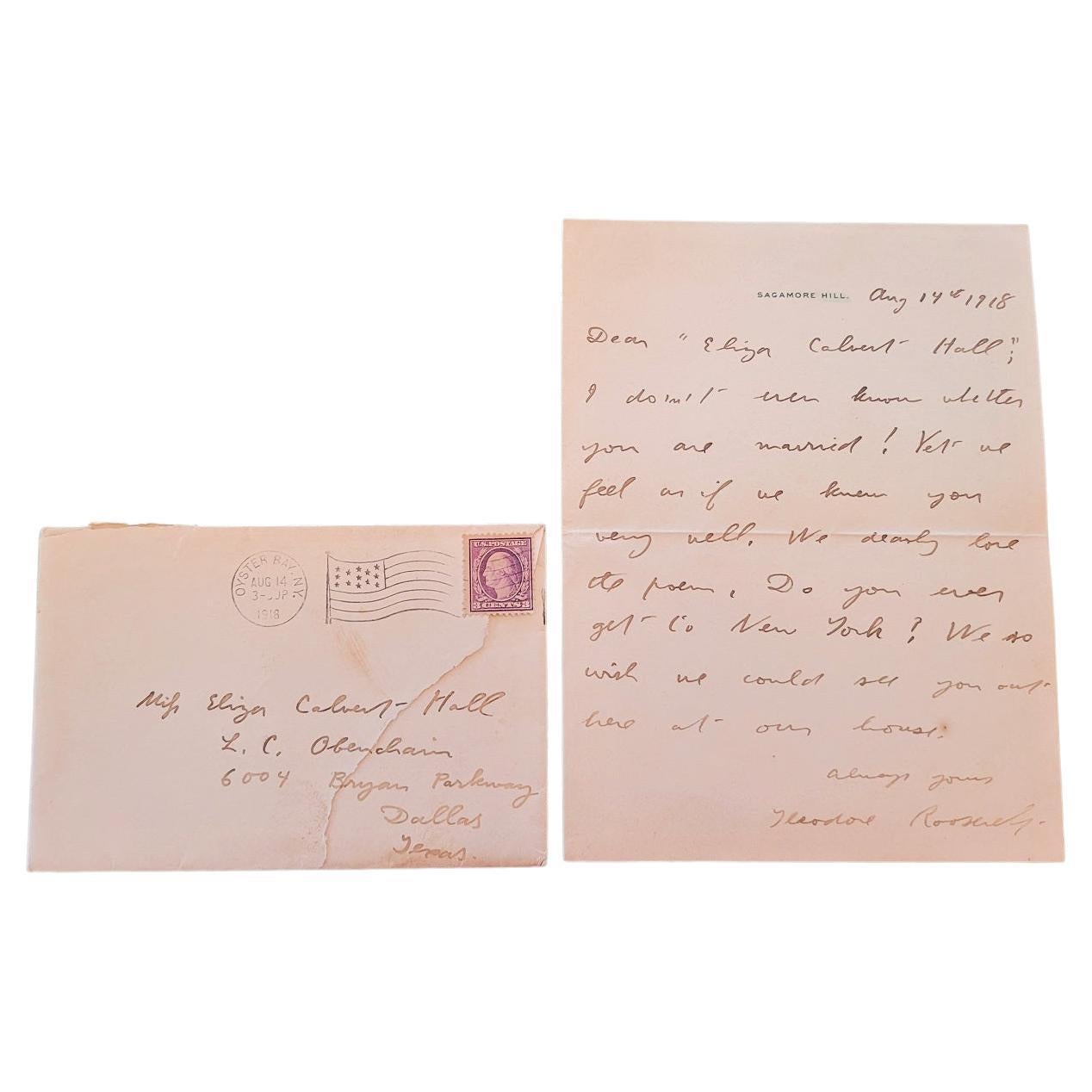 Theodore Roosevelt Letter from October 1910 at 1stDibs
