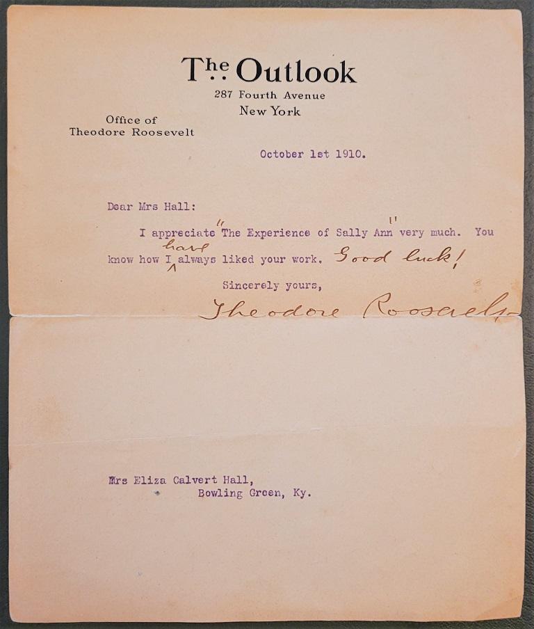 Theodore Roosevelt Letter from October 1910 at 1stDibs