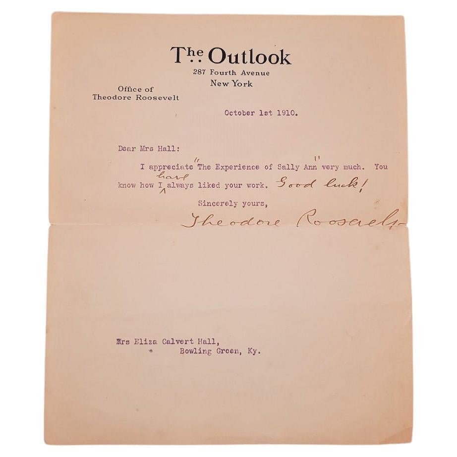 Theodore Roosevelt Letter from October 1910 at 1stDibs