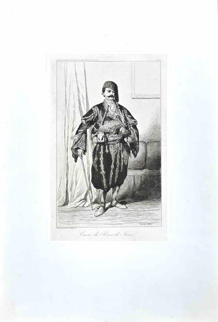 Theodore Valerio - Cavas du Prince de Serviel- Original Etching by ...