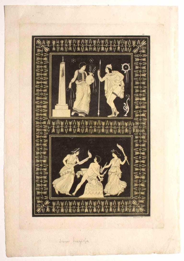 Theodore Valerio - Mythological Scene - Etching by Domenico Klemi ...