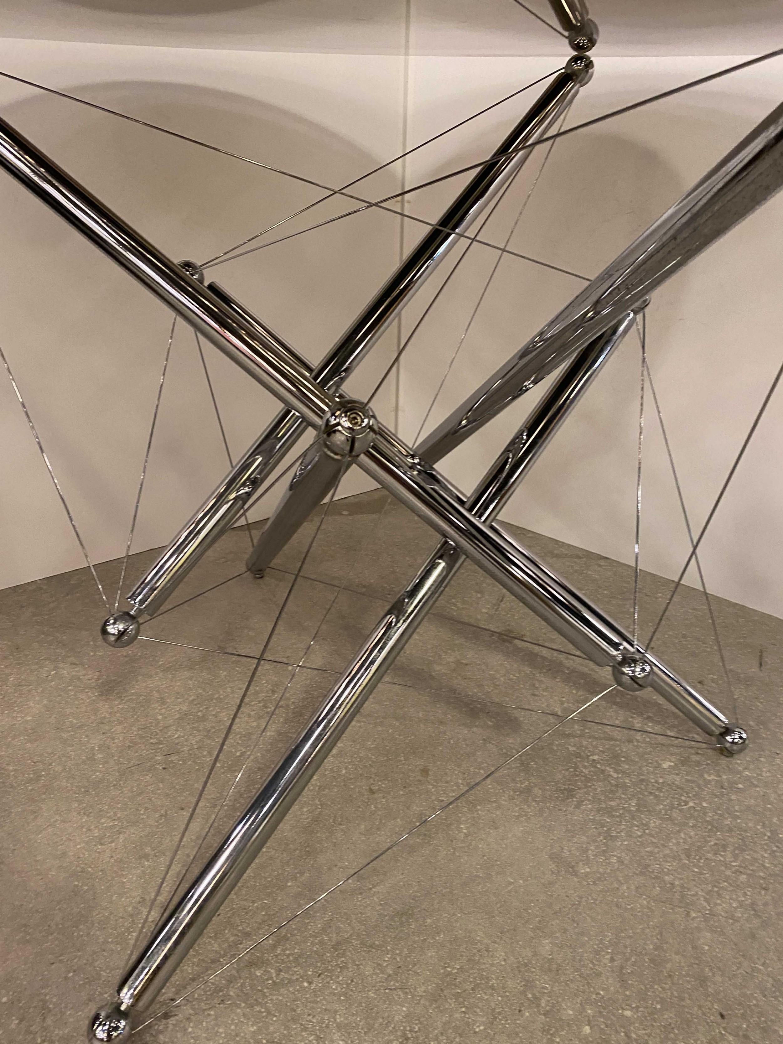Theodore Waddell for Cassina Mid-Century Modern Chrome Tension Table ...