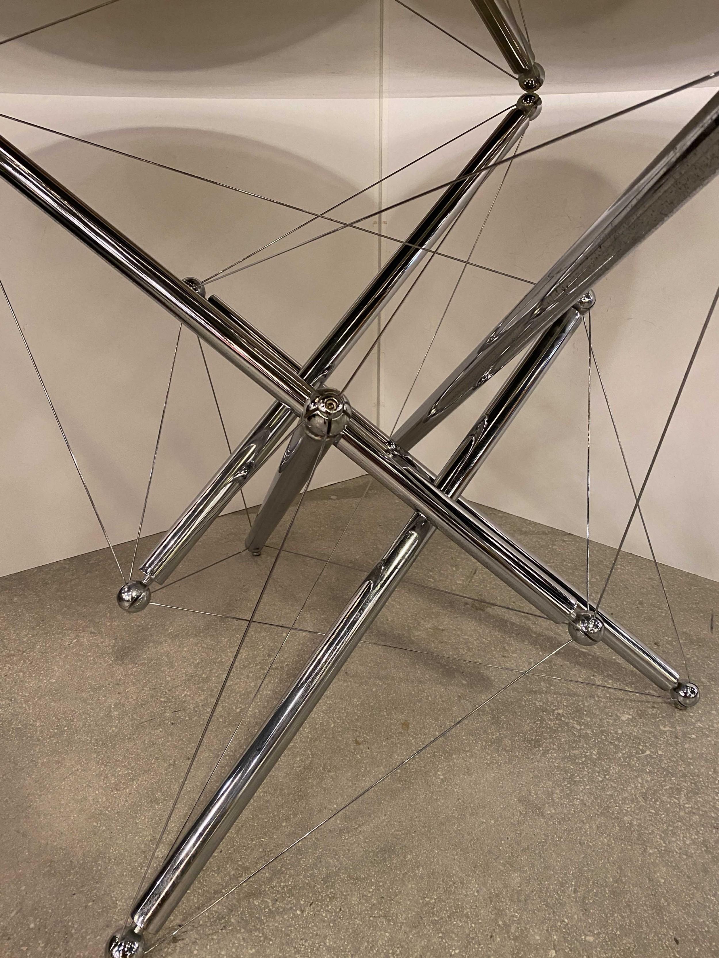 Theodore Waddell for Cassina Mid-Century Modern Chrome Tension Table ...