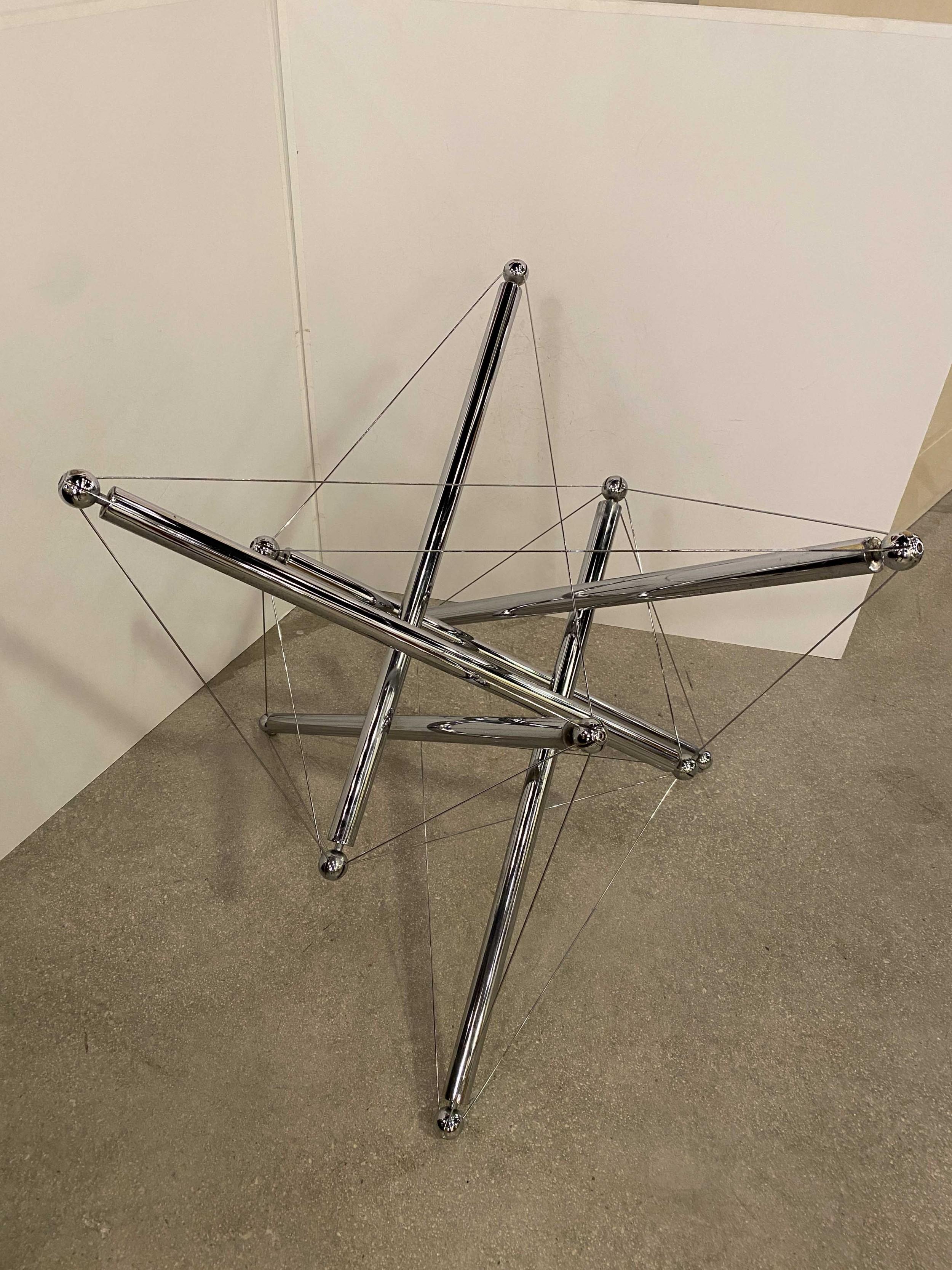 Theodore Waddell for Cassina Mid-Century Modern Chrome Tension Table ...