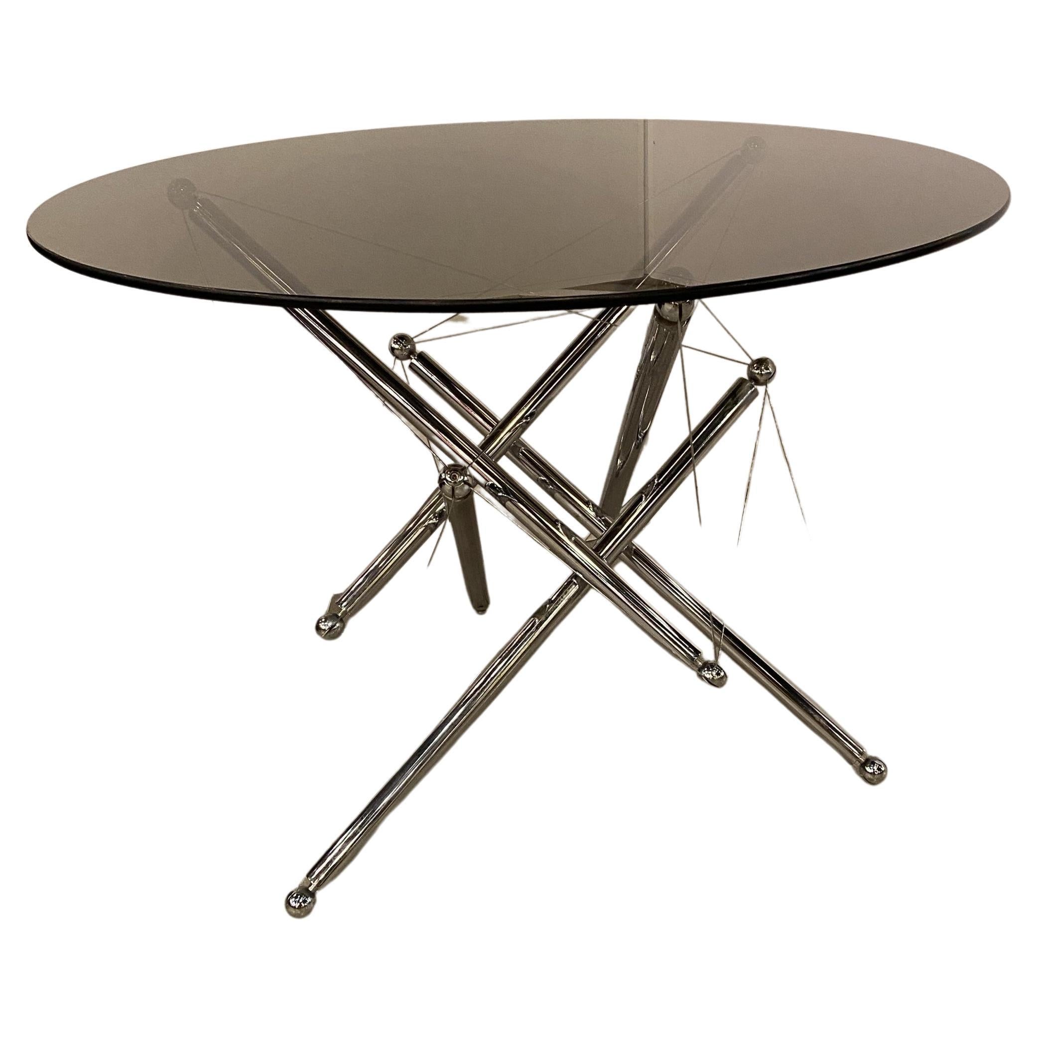 Theodore Waddell for Cassina Mid-Century Modern Chrome Tension Table ...