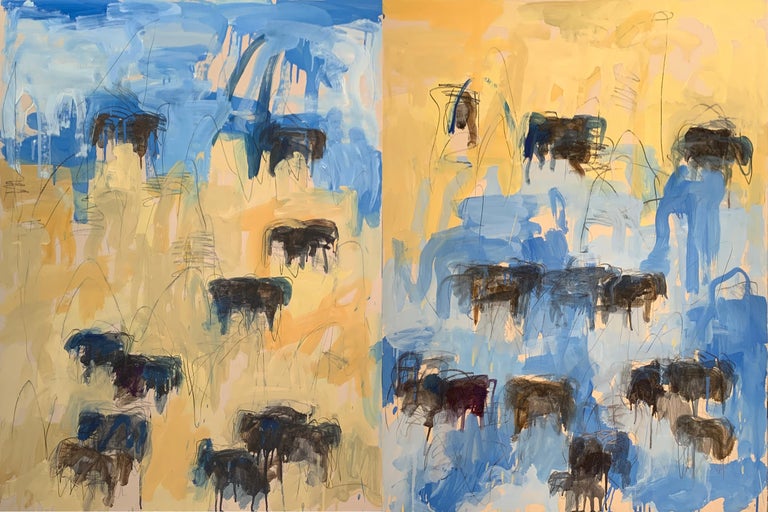 Theodore Waddell - Barber Angus Diptych #4 at 1stDibs