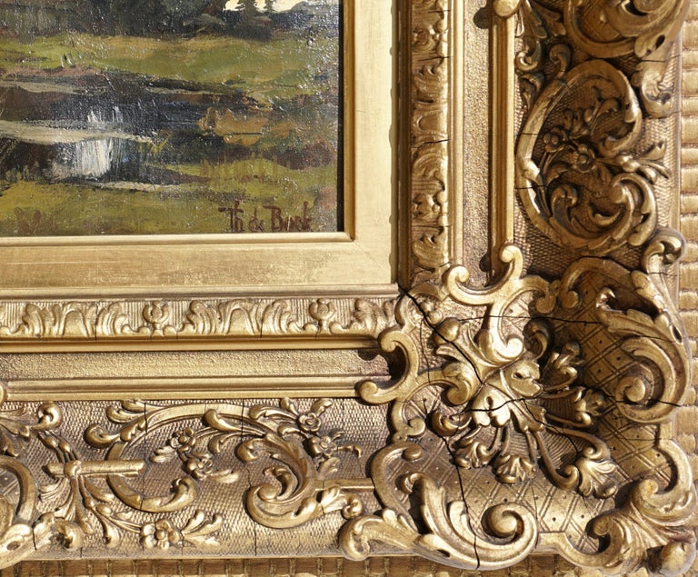 Theophile de Bock Farm House Landscape Oil Painting at 1stDibs | de ...