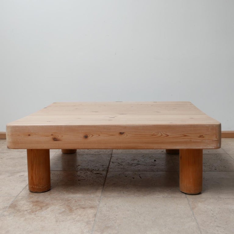 Thick Mid-Century Pine Dutch Coffee Table at 1stDibs