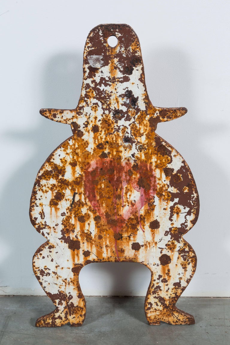 Thick Pair of Heavy Sheet Iron Cowboy Shooting Gallery Targets Original ...