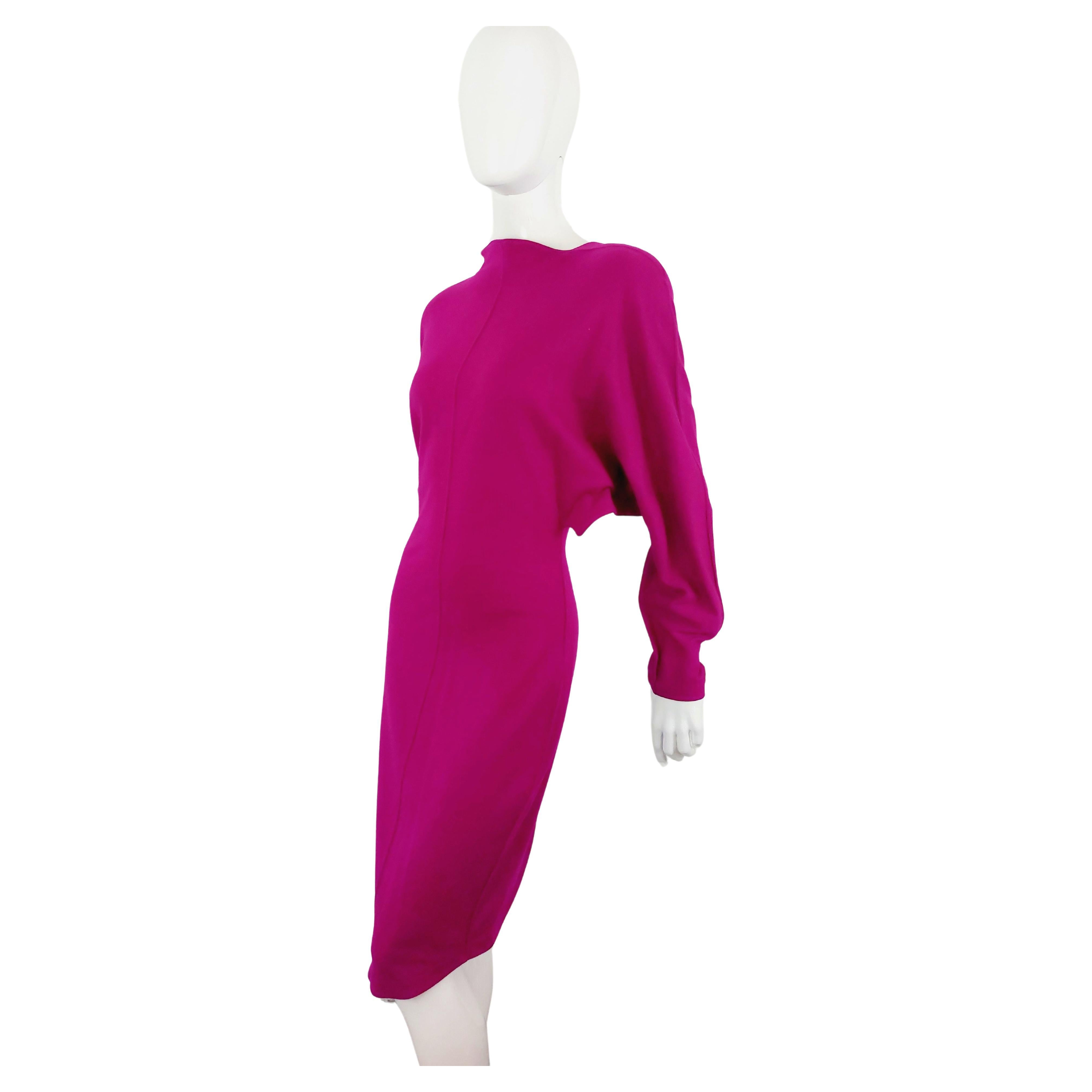 Thierry Mugler Batwing Sculptural Oversized Wool Purple Exaggerated ...