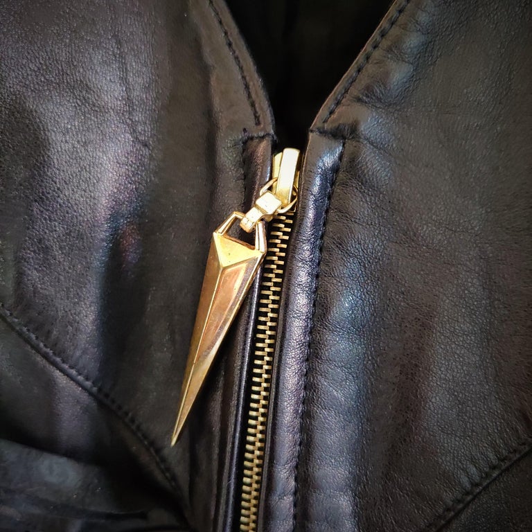 Thierry Mugler Couture Leather Western Runway Wasp Waist Bee Motorcycle ...