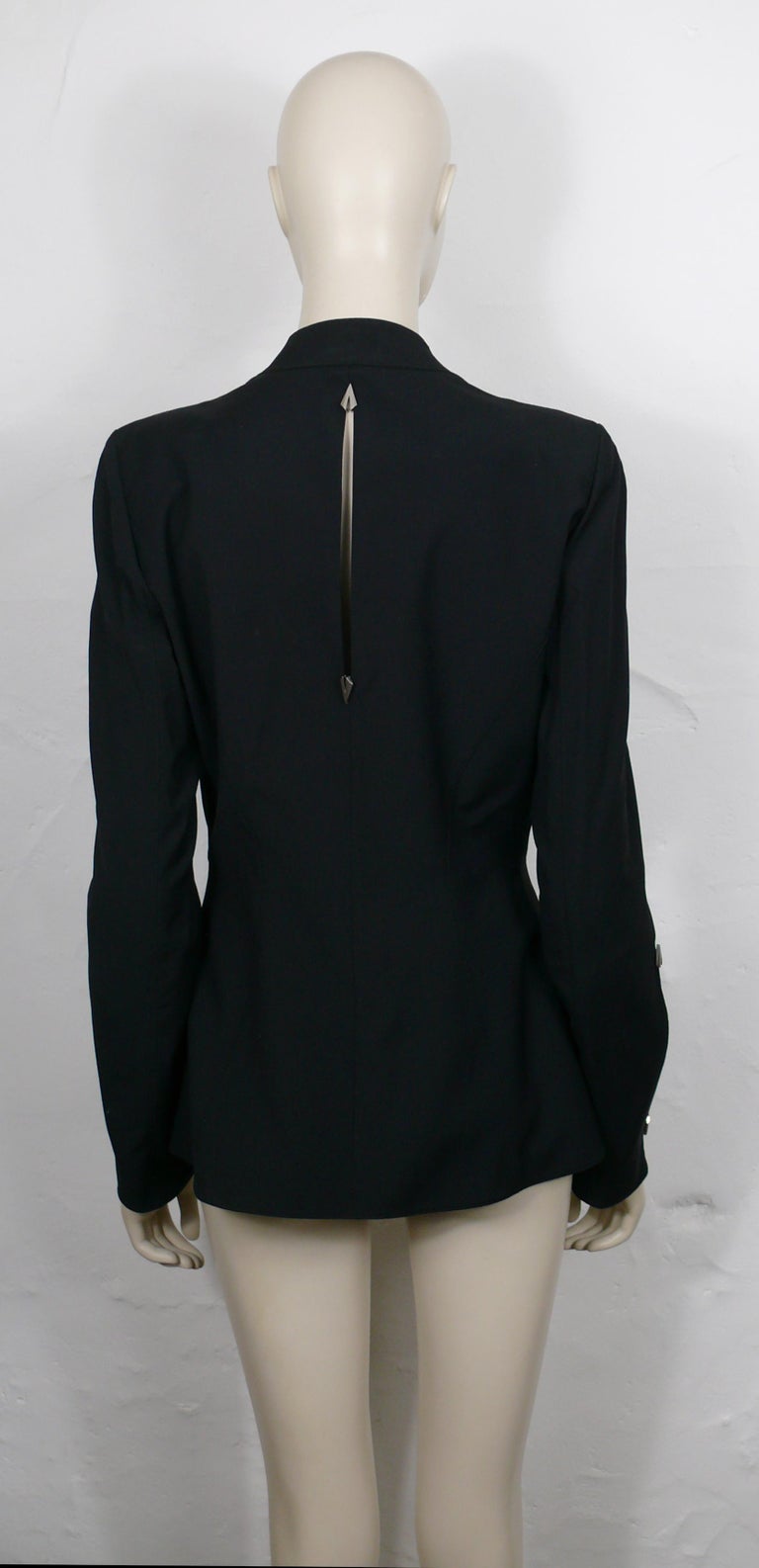 THIERRY MUGLER Couture Vintage Black Cut Out Jacket For Sale at 1stDibs