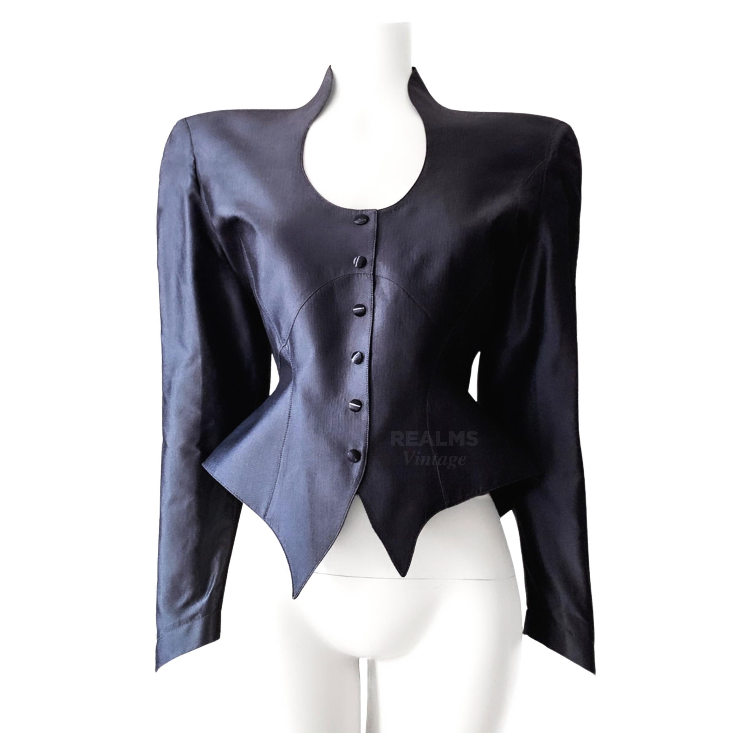 Iconic Rare Thierry Mugler SS 1996 Museum Black White at 1stDibs ...