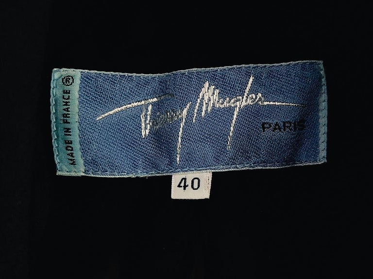 Thierry Mugler FW 1997 Black Jacket with Dramatic Red Velvet Sleeves ...