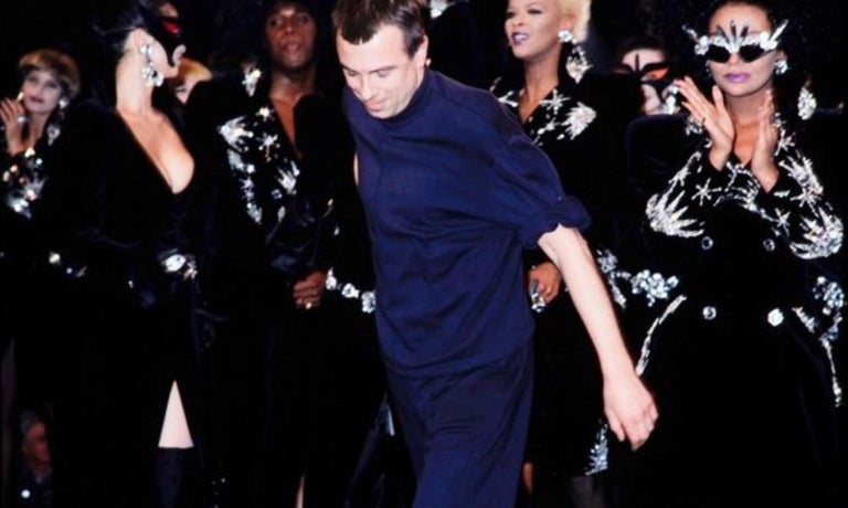 Thierry Mugler GLAM Jacket Crystal Black Velvet Rhinestone FW 1985 For ...