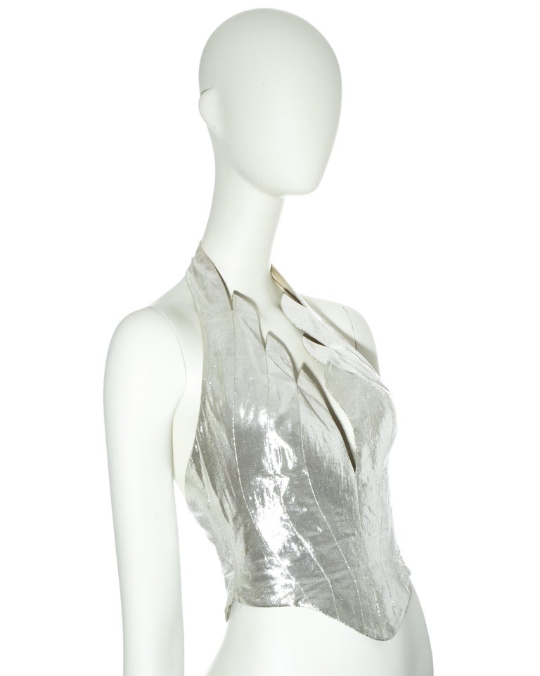 Thierry Mugler metallic silver bustier corset, fw 1978 at 1stDibs ...