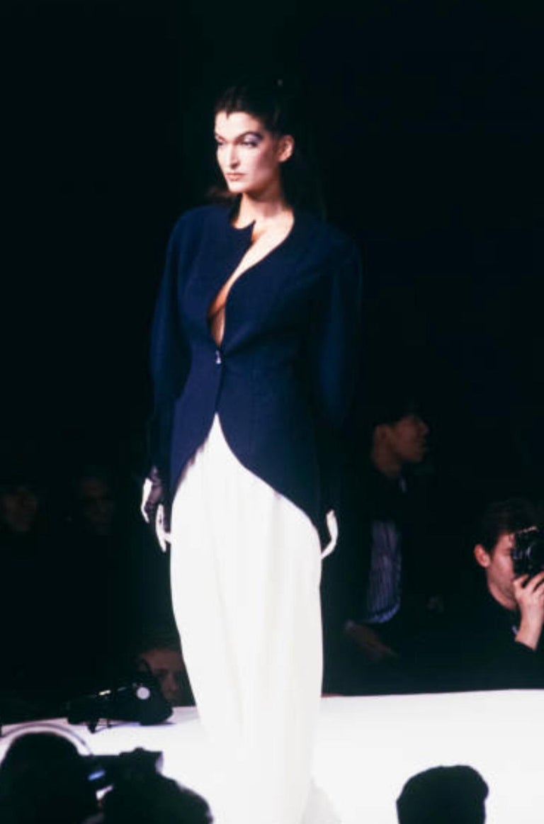 Thierry Mugler SS 1989 Les Atlantes Jacket Black Dramatic Sculptural ...