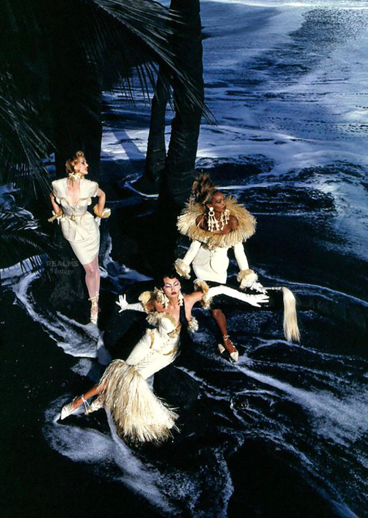 Thierry Mugler SS 1995 RAFFIA Collection Dramatic Jacket For Sale at ...