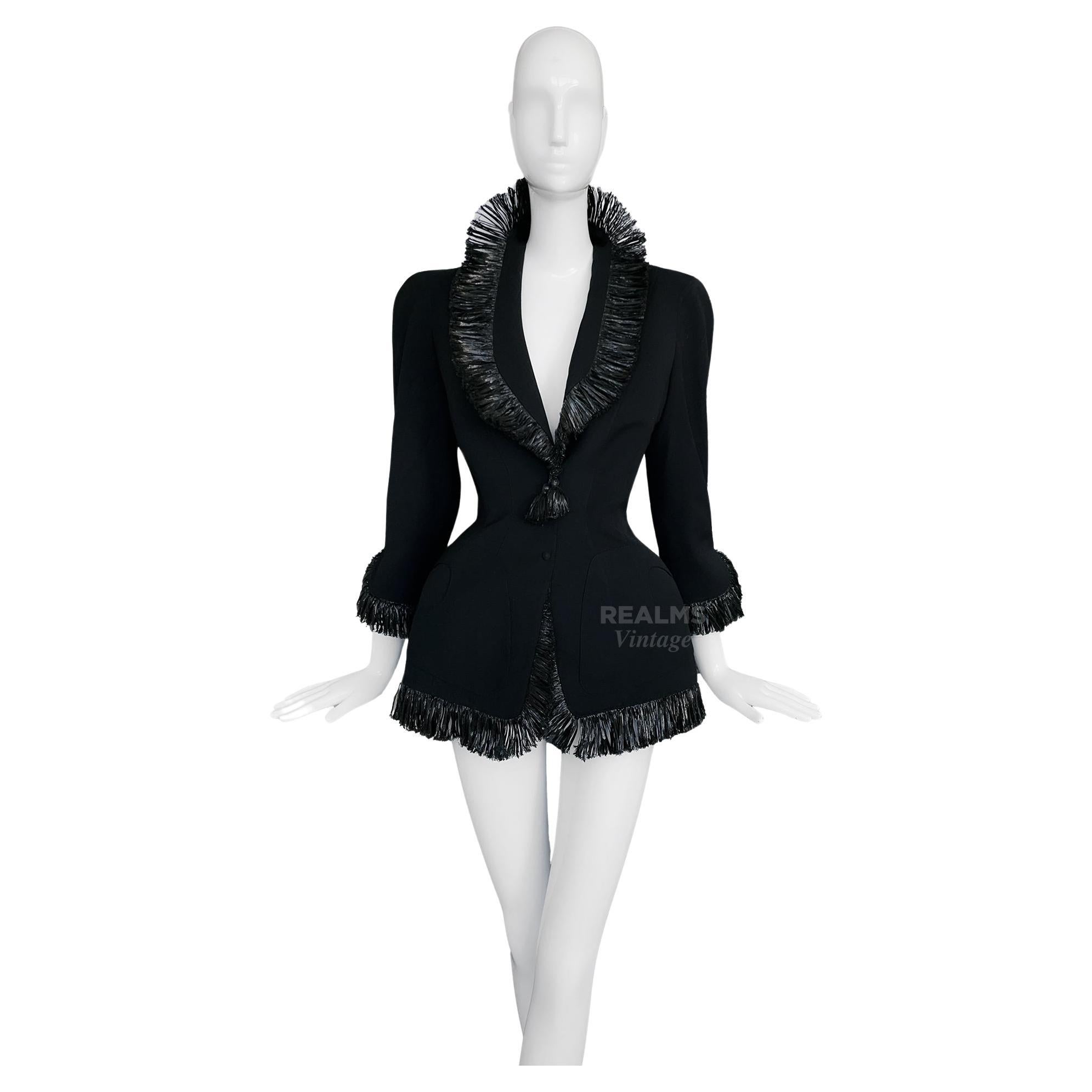 Thierry Mugler SS 1995 RAFFIA Collection Dramatic Jacket For Sale at ...