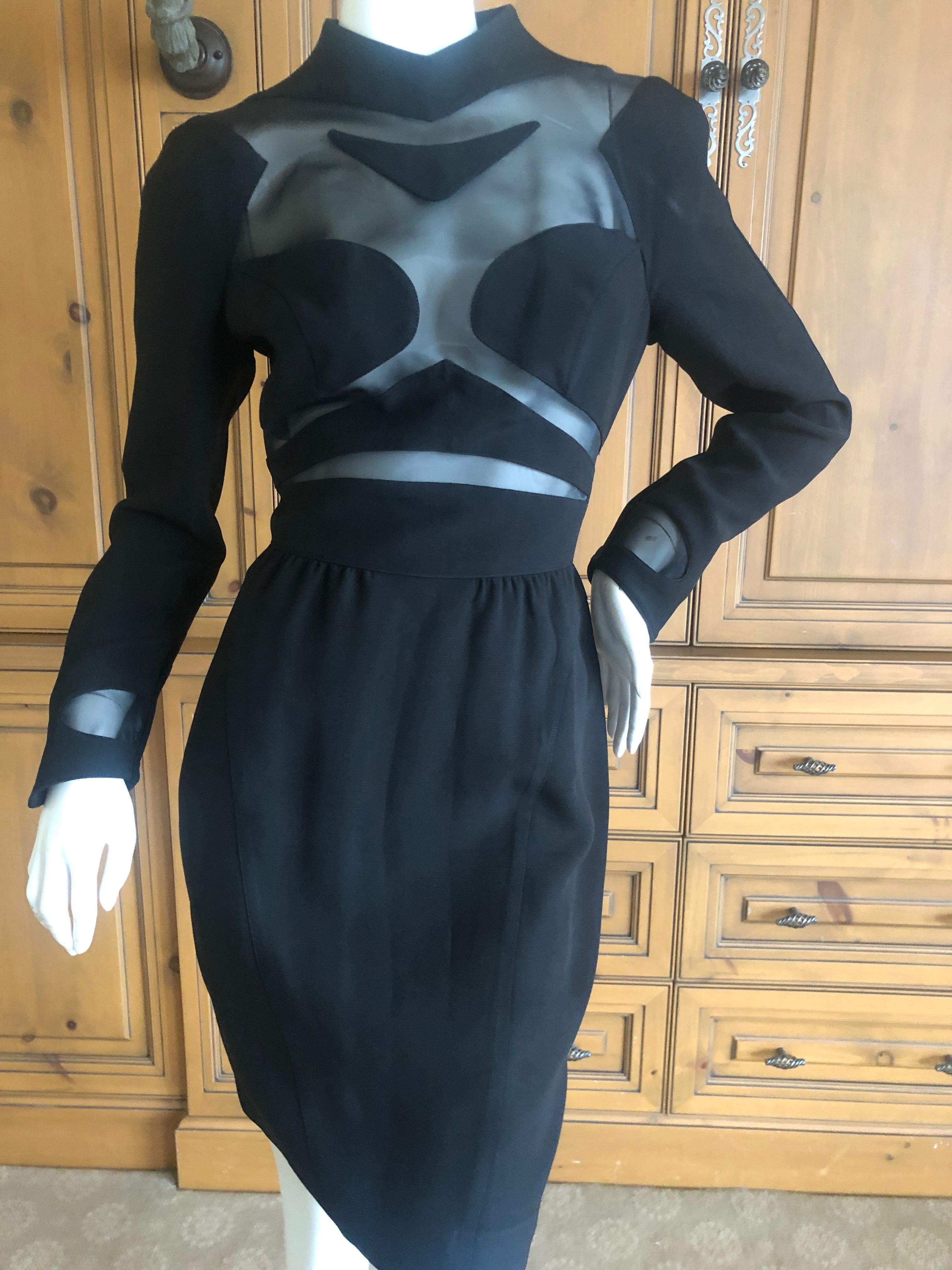 Thierry Mugler Vintage 1980's Sexy Sheer Cut Out Dress Museum ...
