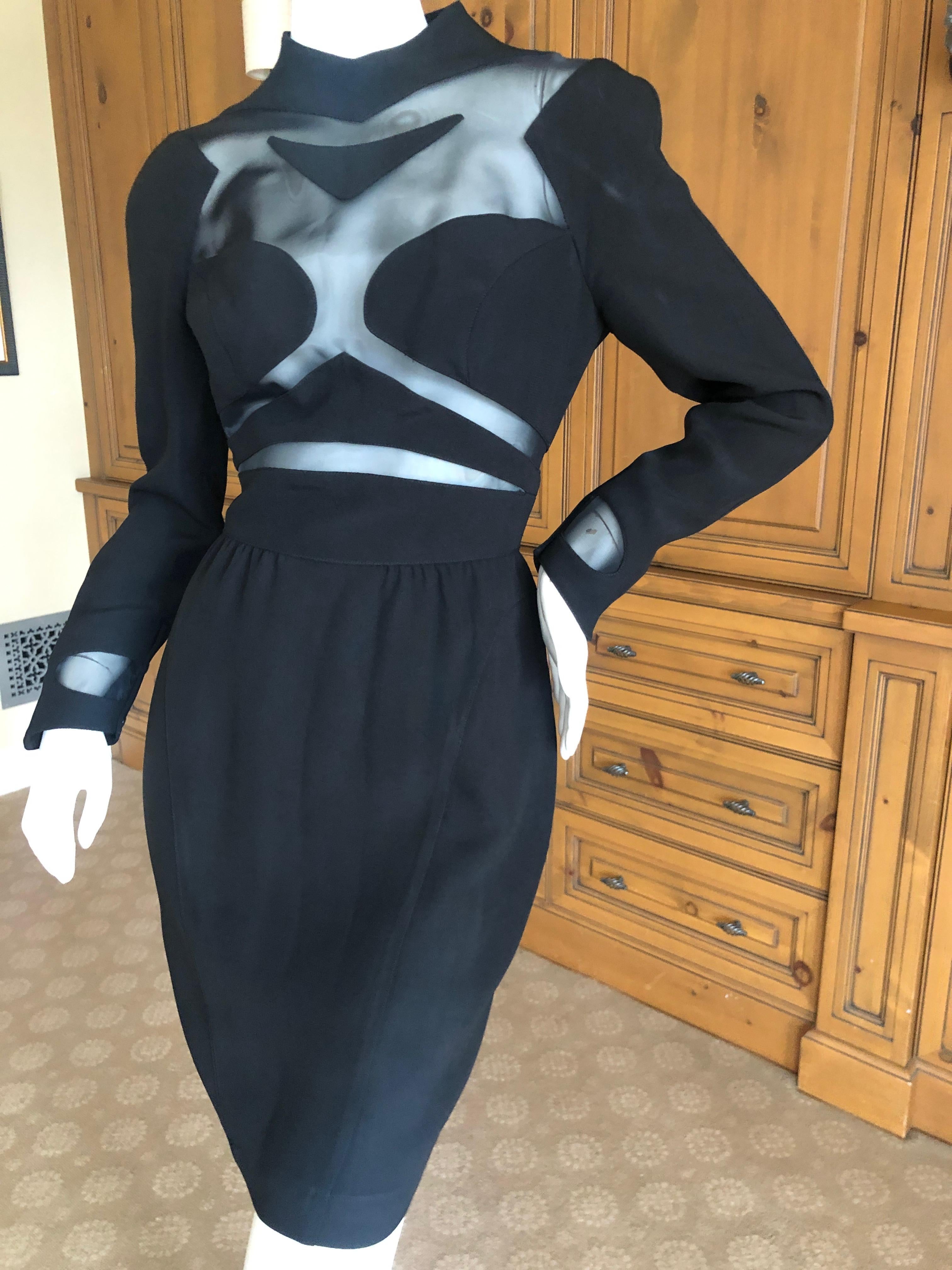 Thierry Mugler Vintage 1980's Sexy Sheer Cut Out Dress Museum ...