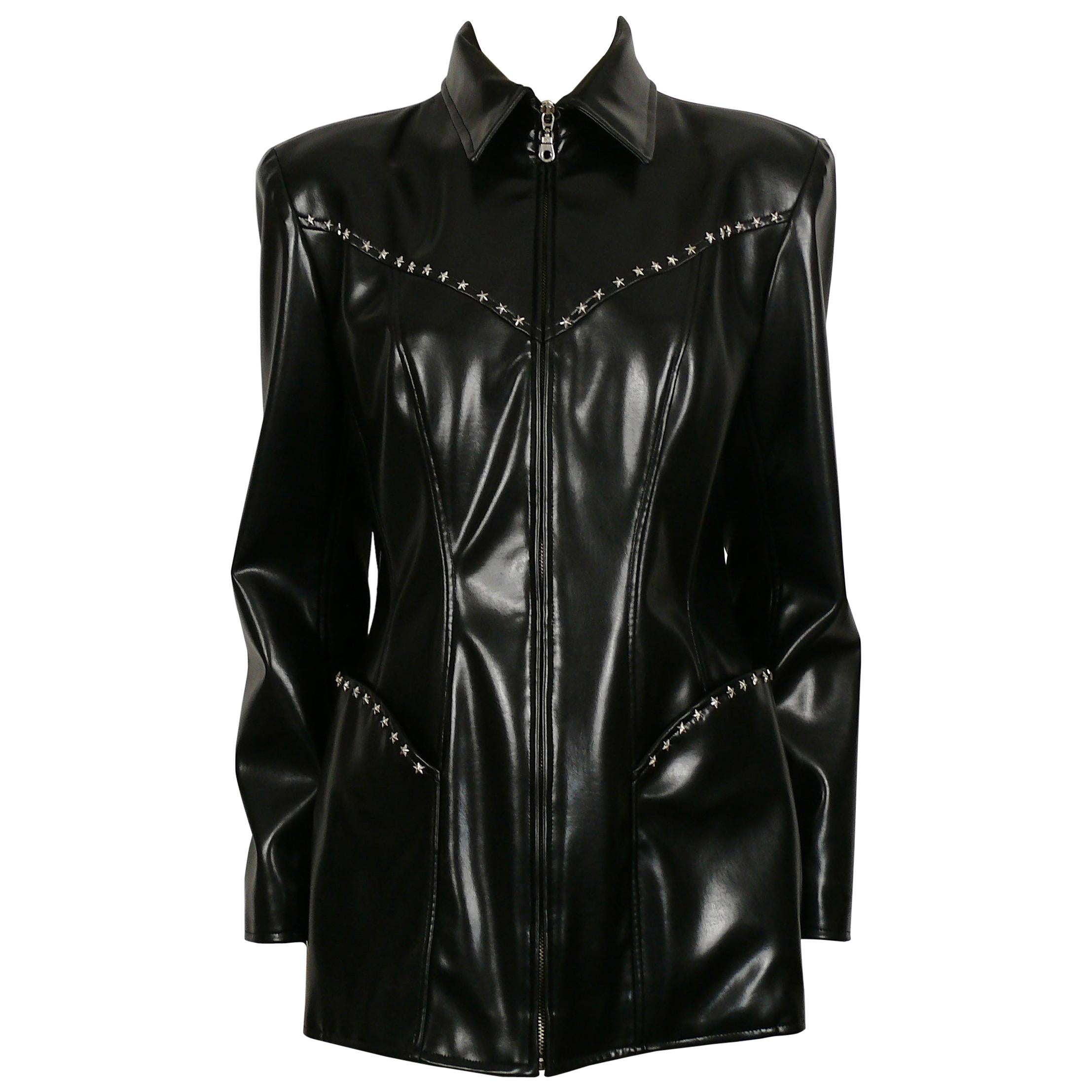 Thierry Mugler Vintage Black Rubber Stars Jacket at 1stDibs | thierry ...