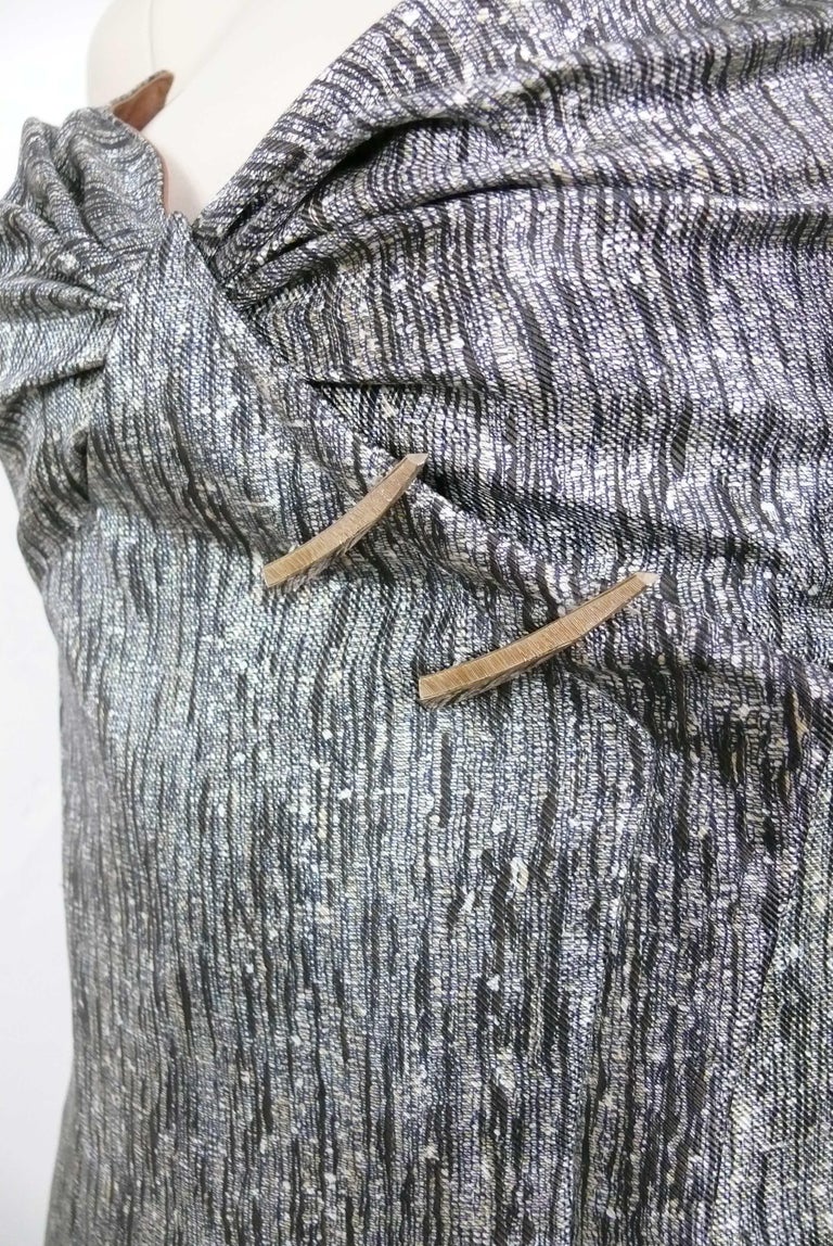 Thierry Mugler Vintage Heather Braunes Seiden-Bustierkleid mit ...