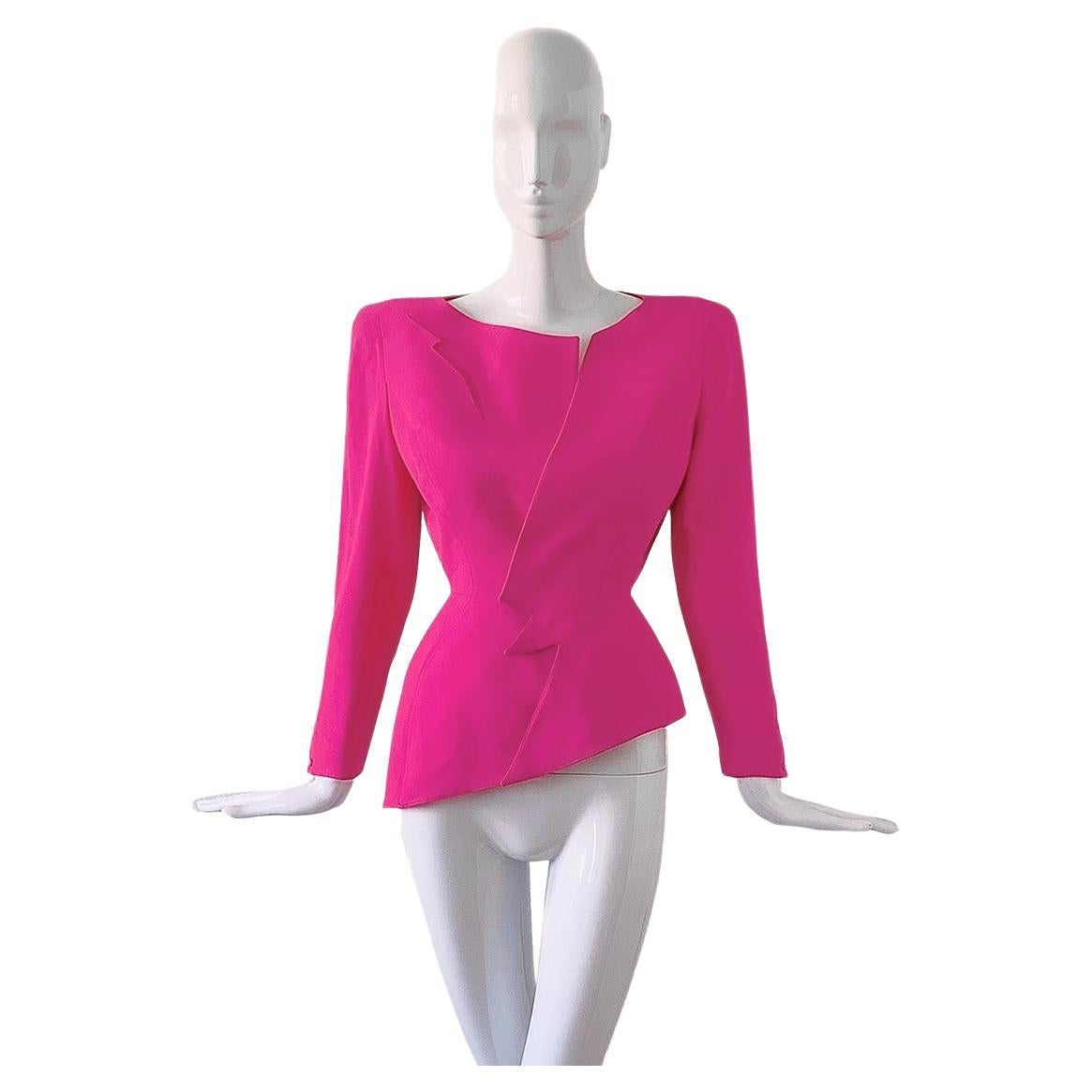 Thierry Mugler Spectacular Red Velvet Crystal Star Gem Blazer Jacket ...